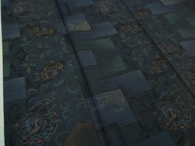 平和屋着物□極上 本場大島紬 7マルキ 朱雀 花唐草文 逸品 DZAA7640kh5