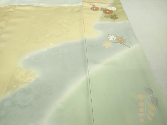 平和屋本店□極上 訪問着 作家物 天使 暈し染め 黒地 金彩 逸品