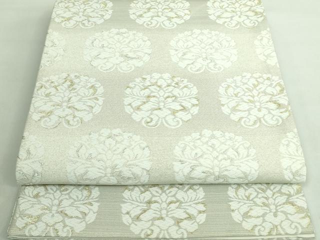 平和屋着物■極上　西陣　大光織物謹製　六通柄袋帯　吉祥綴唐織　花丸文　金銀糸　証紙・反端付き　逸品　DZAA7782kh5