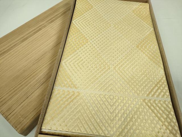 平和屋本店■最高級　人間国宝　北村武資　煌彩錦　六通柄袋帯　菱紋　金銀糸　共箱付き　逸品　DZAA7793kh5