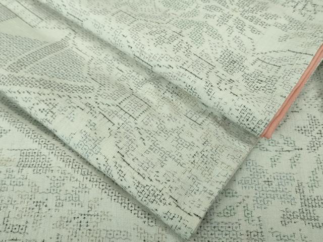 平和屋着物■極上　結城紬　100亀甲　風景花文　逸品　未使用　DZAA7819kh5