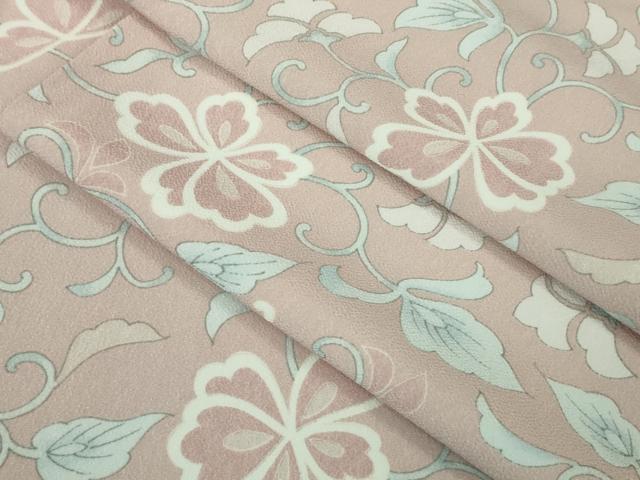 平和屋着物■極上　小紋　花唐草文　洗える着物　逸品　DZAA7840kh5