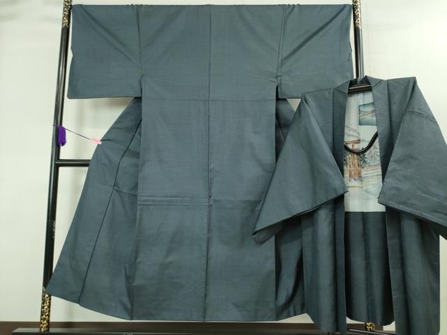 平和屋着物■極上　男性　本場大島紬　アンサンブル　長羽織　100亀甲　総詰め　逸品　DZAA7859kh5