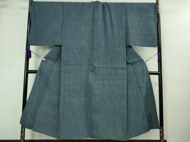 平和屋着物■極上　男性　紬　単衣　キングサイズ　縞　逸品　DZAA7863kh5