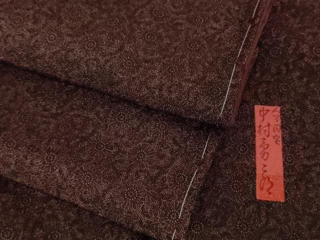 平和屋着物■極上　重要無形文化財　人間国宝　中村勇二郎　江戸小紋　古代菊　逸品　未使用　DZAA7900kh5