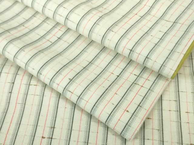 平和屋着物■極上　ぜんまい紬　縞　逸品　DZAA7942kh5