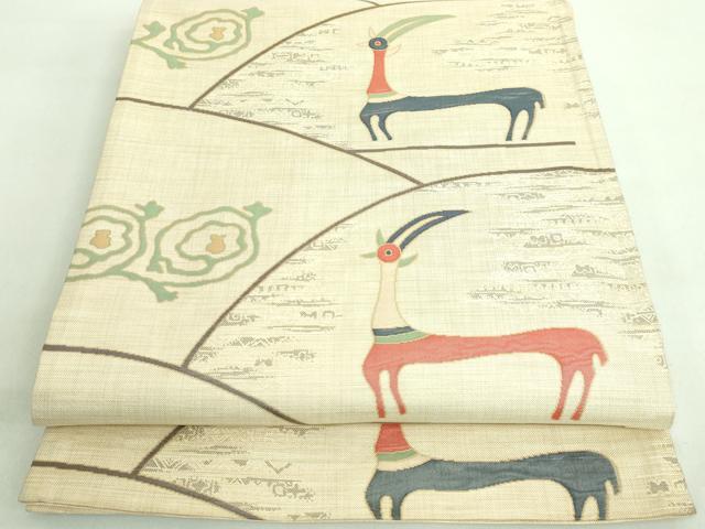 平和屋着物■極上　名門木屋太　今河織物　六通柄袋帯　珍獣　逸品　DZAA7971kh5