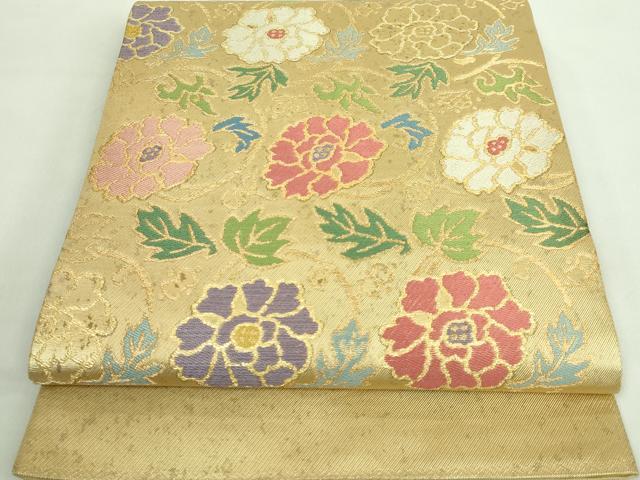 平和屋本店■極上　1854年創業　帯屋捨松　六通柄袋帯　唐織　花唐草文　金糸　逸品　DZAA7974kh5