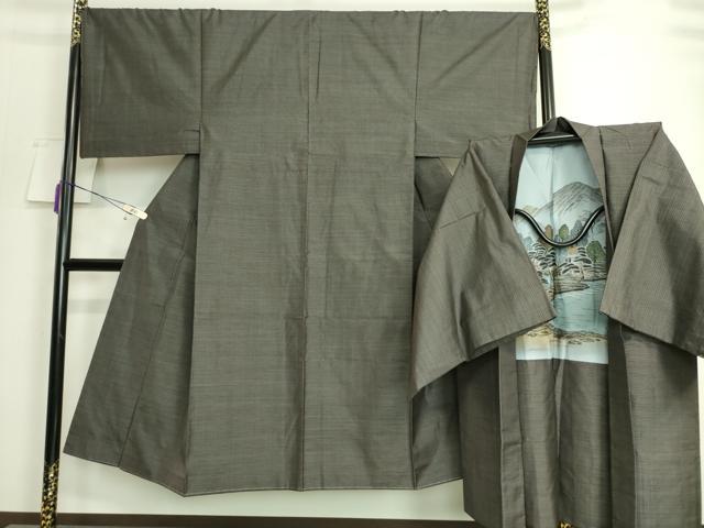 平和屋着物■極上　男性　本場大島紬　アンサンブル　長羽織　100亀甲　総詰め　逸品　未使用　DZAA8054kh5