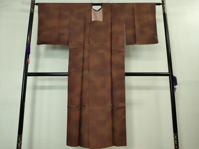 平和屋着物■極上　道行コート　ロング丈　夾纈羅　お召地　暈し染め　反端付き　逸品　未使用　DZAA8059kh5