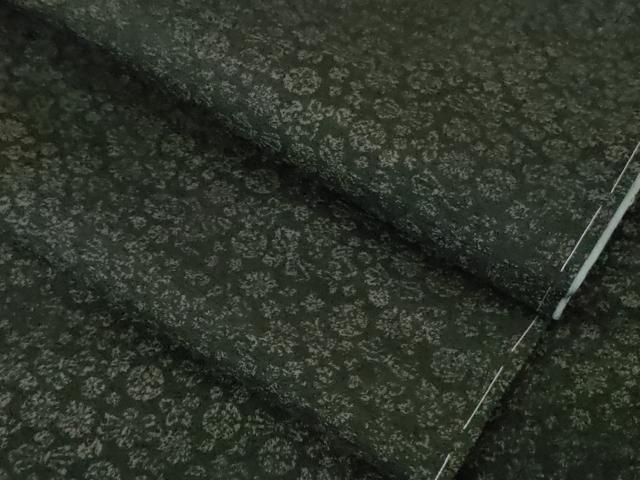 平和屋着物■極上　お召　束ね熨斗　花　毬　黒地　さが美扱い　逸品　未使用　DZAA8090kh5