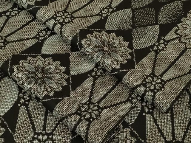 平和屋着物■極上　本場大島紬　割込絣　花間道　ほていや扱い　逸品　DZAA8111kh5