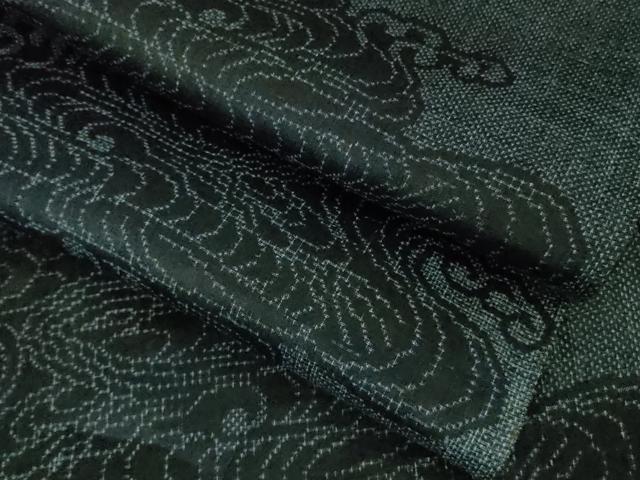 平和屋本店■極上　夏物　重要無形文化財　本場宮古上布　苧麻　立波文　逸品　DZAA8200kh5