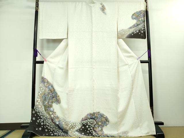 平和屋着物■極上　訪問着　辻が花　暈し染め　金彩　ロング丈　逸品　DZAA8242kh5