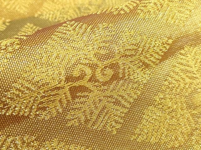 平和屋着物□極上 創業280年 誉田屋源兵衛 六通柄袋帯 松菱文 金糸