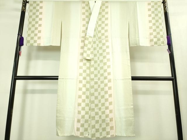 平和屋着物■上質な長襦袢　無双仕立て　半衿付き　市松文様　暈し染め　逸品　未使用　DZAA8348kh5