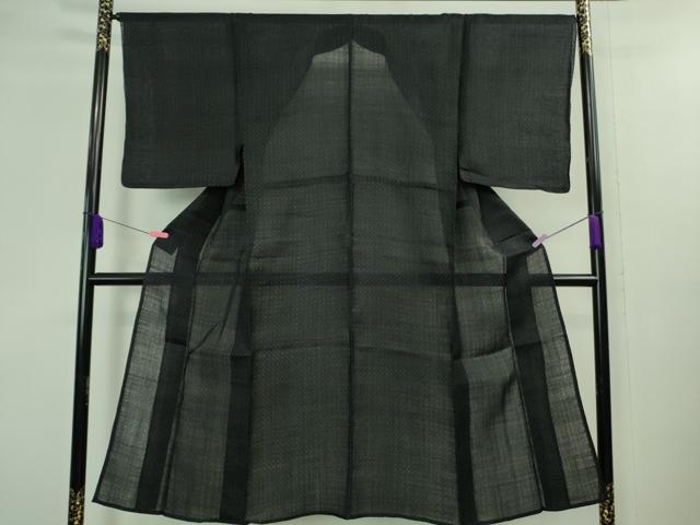 平和屋本店■極上　夏物　男性　重要無形文化財　本場宮古上布　苧麻　濃藍色地　逸品　DZAA8403kh5