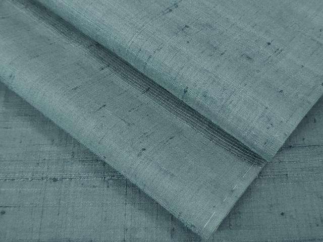 平和屋着物■極上　染織の名門　しょうざん  生紬　単衣　色無地　青藤色　逸品　未使用　DZAA8421kh5