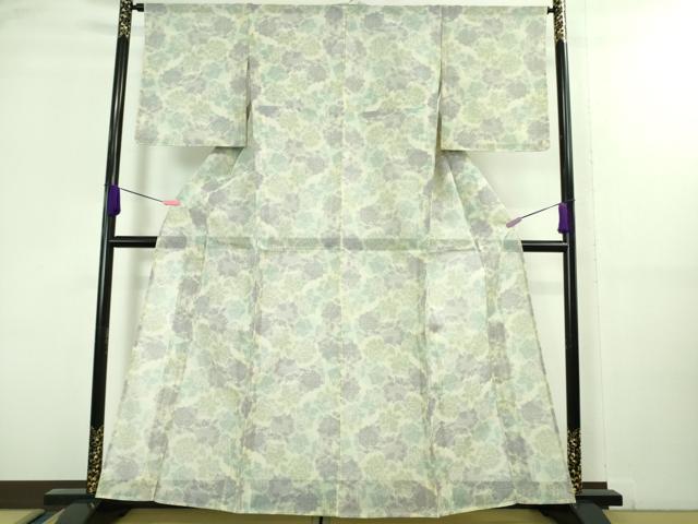 平和屋着物■極上　夏物　紗紬　薔薇　バラ　逸品　未使用　DZAA8428kh5