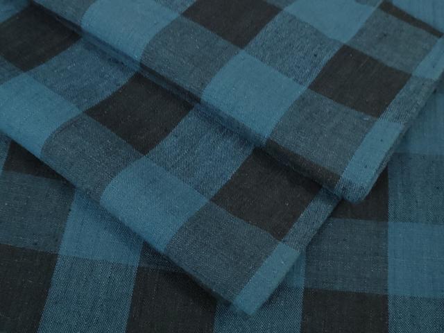 平和屋本店■極上　浦野理一　紬　格子　逸品　DZAA8442kh5