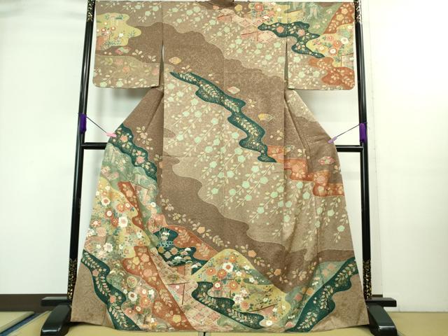 平和屋着物■極上　訪問着　道長吉祥花紋　金彩　逸品　DZAA8462kh5