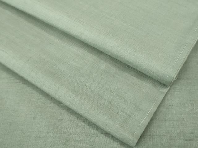 平和屋着物■極上　結城紬　色無地　千草鼠色　逸品　未使用　DZAA8466kh5