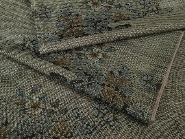 平和屋着物■極上　本場大島紬　9マルキ　雲取り花文　逸品　未使用　DZAA8476kh5