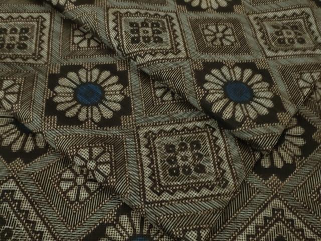 平和屋着物■希少　本場大島紬　龍郷絣　逸品　DZAA8482kh5