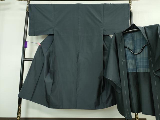 平和屋着物■極上　男性　本場大島紬　アンサンブル　濃藍色地　逸品　未使用　DZAA8526kh5