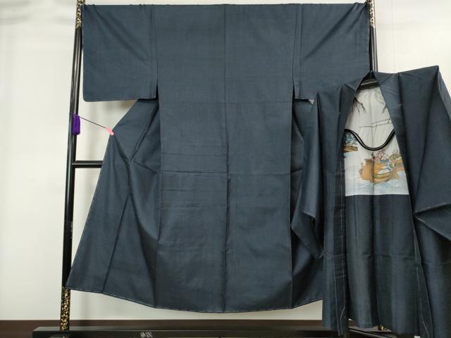 平和屋着物■極上　男性　本場大島紬　アンサンブル　長羽織　100亀甲　総詰め　逸品　未使用　DZAA8529kh5