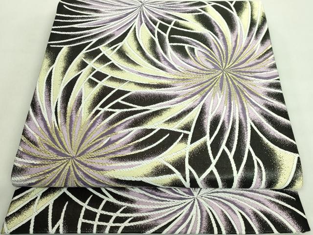 平和屋着物■極上　本加賀友禅作家　菊田宏幸　六通柄袋帯　唐織　花尽し　金糸　逸品　DZAA8607kh5