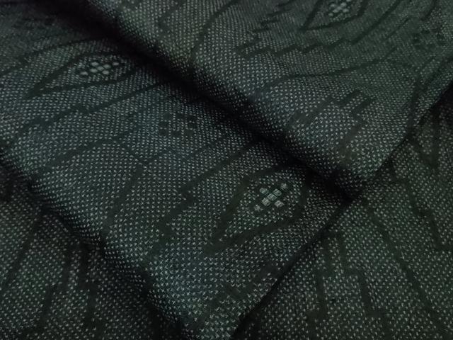 平和屋本店■極上　夏物　重要無形文化財　本場宮古上布　苧麻　菱文　逸品　DZAA8651kh5