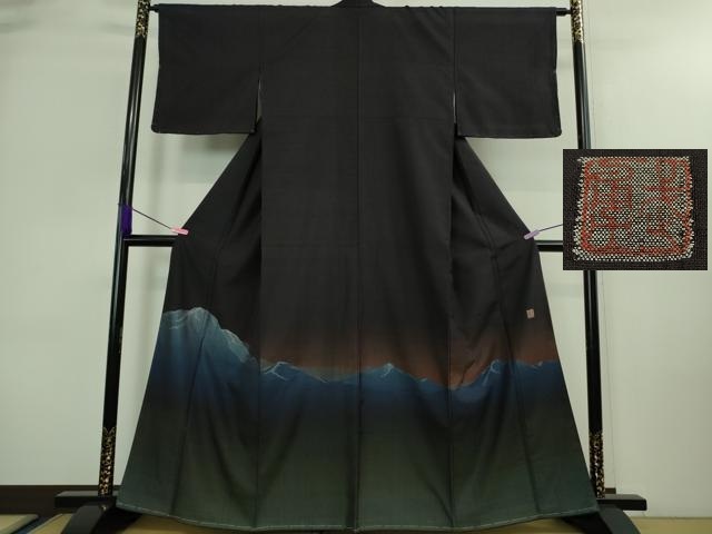 平和屋本店□極上 夏物 竺仙 浴衣 絹紅梅 蜻蛉 正絹・綿 高島屋扱い