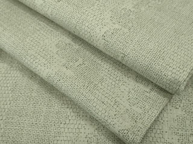 平和屋着物■極上　本場結城紬　重要無形文化財　単衣　100亀甲　花間道　霞色地　逸品　DZAA8705kh5