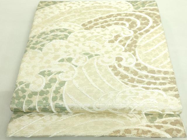 平和屋着物■極上　夏物　西陣　川島織物　六通柄　本袋帯　唐織　立波文　金銀糸　逸品　DZAA8782kh5