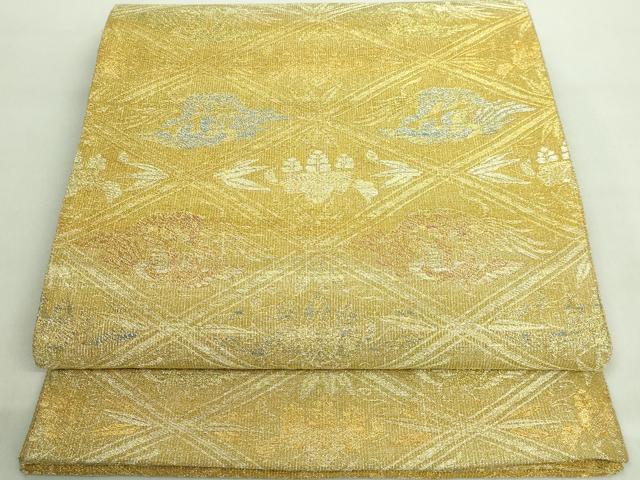 平和屋着物■極上　桝屋高尾　ねん金綴錦　六通柄袋帯　桐竹鳳凰文　金糸　逸品　DZAA8793kh5