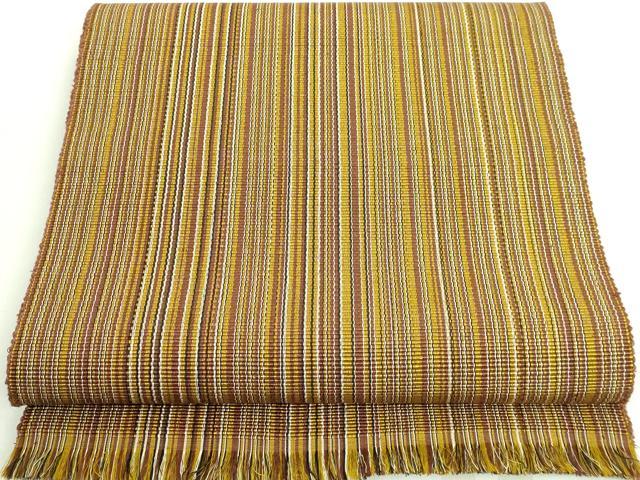 平和屋着物■極上　本場黄八丈　紬　一重帯　縞　逸品　DZAA8813kh5