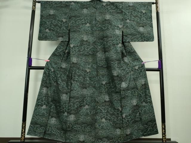 平和屋着物■極上　本場大島紬　名所風景文　ほていや扱い　反端付き　逸品　未使用　DZAA8893kh5