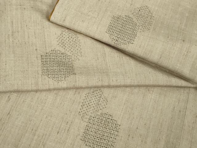 平和屋着物■極上　本場結城紬　重要無形文化財　80亀甲　飛び亀甲柄　亀甲重ね　枯野色地　やまと誂製　逸品　未使用　DZAA8903kh5