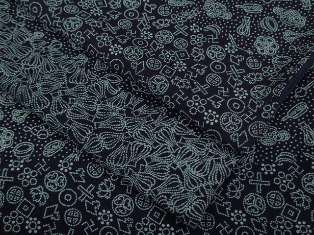 平和屋着物■極上　天然藍染　藍香房　江戸小紋　寄せ小紋柄　紺地　逸品　DZAA8924kh5
