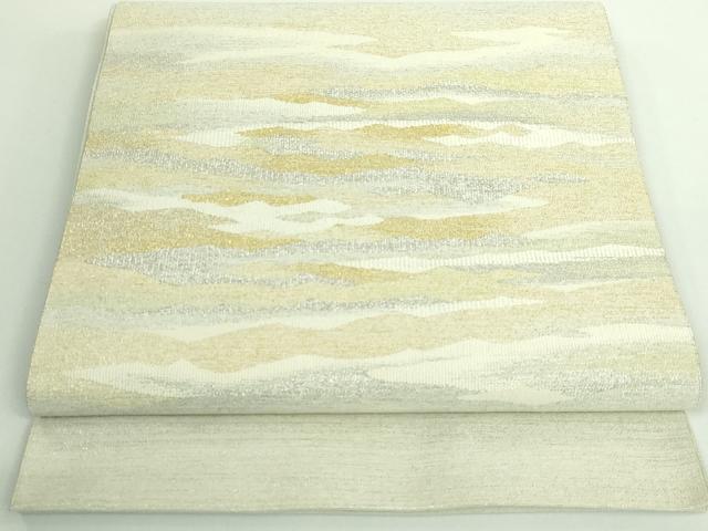 平和屋着物■極上　西陣　川島織物　爪掻き本綴れ　八寸名古屋帯　霞文　金銀糸　三越扱い　逸品　DZAA8955kh5