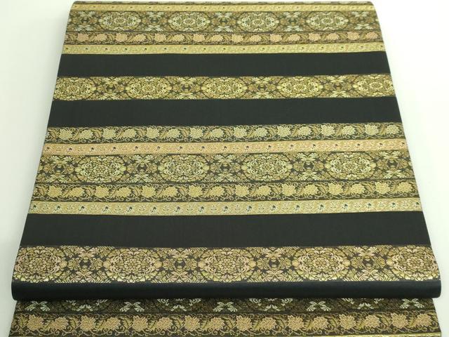 平和屋着物■極上　西陣織　陰山織物謹製　箔屋清兵衛　太鼓柄袋帯　正倉院花文　草木染　本金箔　羊羹色地　逸品　DZAA8958kh5