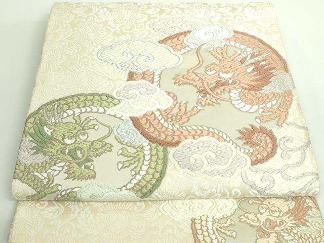 平和屋着物■極上　六通柄袋帯　唐織　雲龍　金銀糸　逸品　DZAA8961kh5