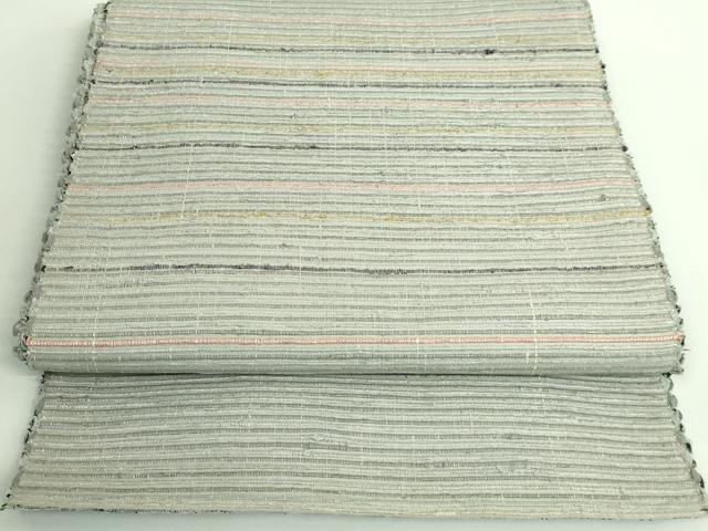 平和屋着物■極上　八寸名古屋帯　紬地　横段文　やまと誂製　逸品　DZAA8996kh5