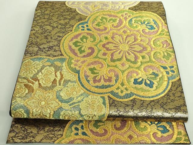 平和屋着物■極上　西陣　川島織物　六通柄　本袋帯　正倉院花文　金糸　逸品　DZAA9012kh5