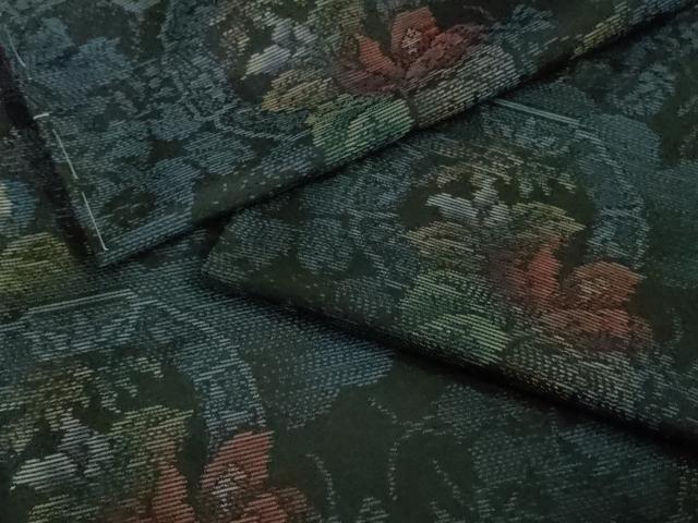 平和屋着物■極上　本場大島紬　草花文　逸品　未使用　DZAA9099kh5