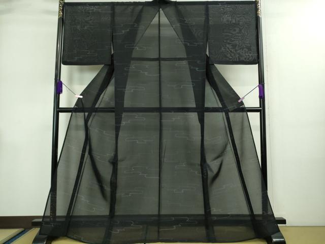 平和屋着物■極上　夏物　本場大島紬　夏大島　エ霞　濃藍色地　逸品　DZAA9100kh5