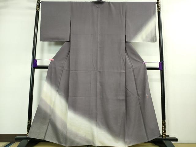 平和屋着物■極上　松尾光琳　訪問着　無双　絽袷　絽×絽　銀花　竜胆色地　暈し染め　銀彩　逸品　未使用　DZAA9161kh5