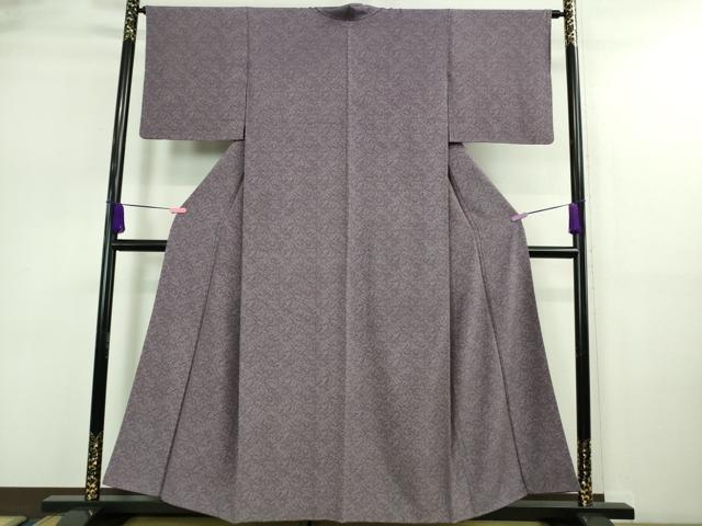 平和屋着物■極上　人間国宝 小宮康孝　江戸小紋　花扇　古代紫×白　三越扱い　逸品　DZAA9189kh5