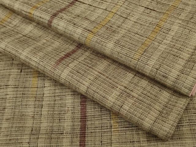 平和屋本店■極上　郡上紬　草木染　間道　逸品　DZAA9244kh5